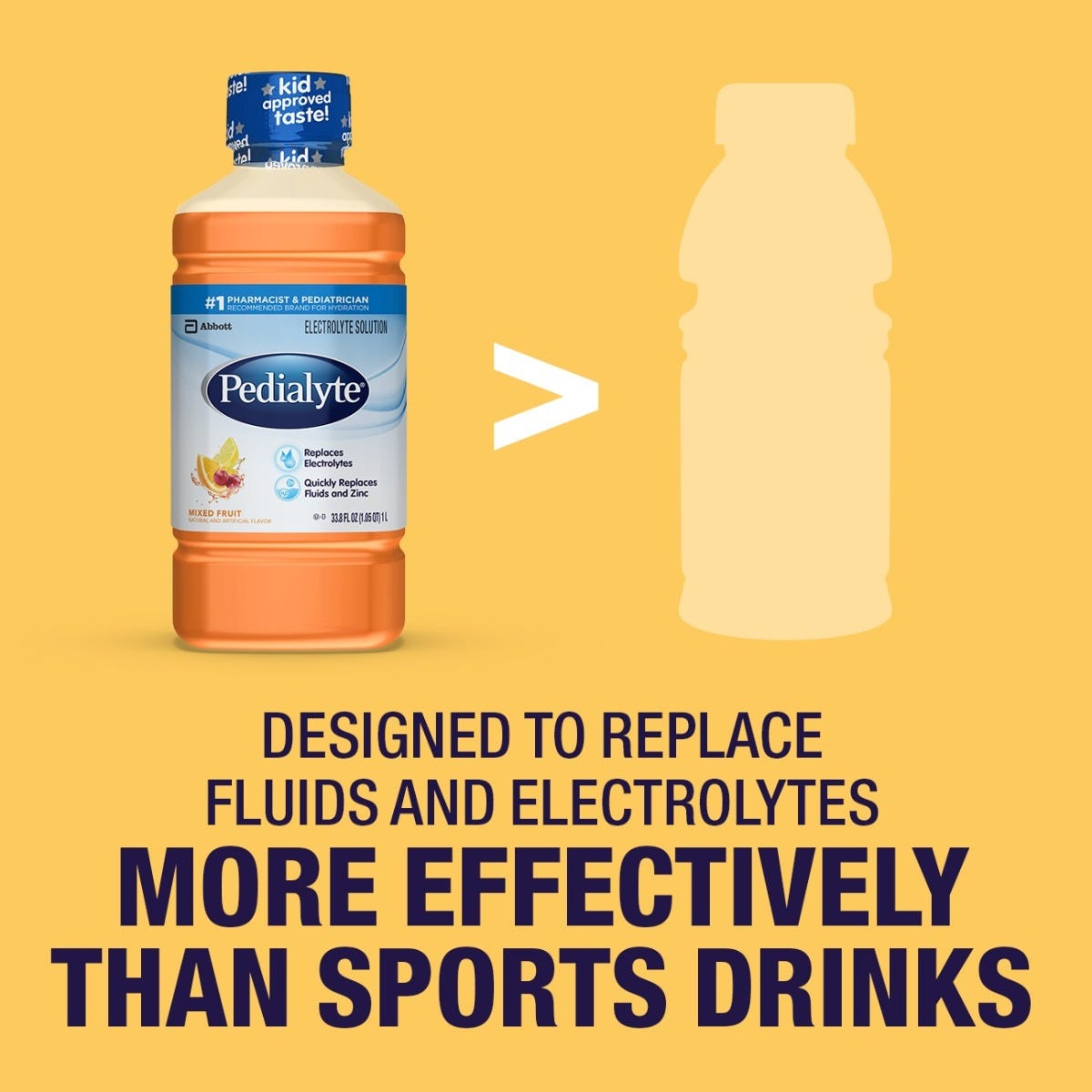 Pedialyte / Mixed Fruit / 1 L bottle / Case of 8