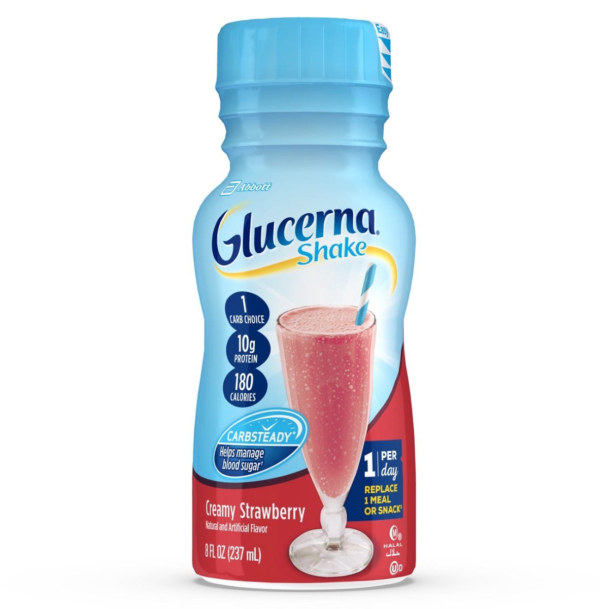 Glucerna Shake / Creamy Strawberry / 8 fl oz bottle / Case of 24