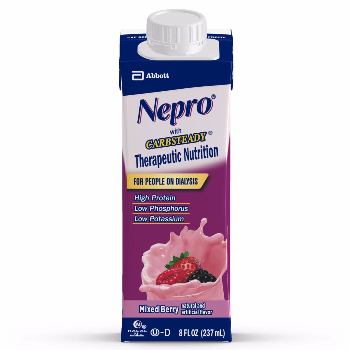 Nepro with CARBSTEADY / Mixed Berry / 8 fl oz Tetra / Case of 24